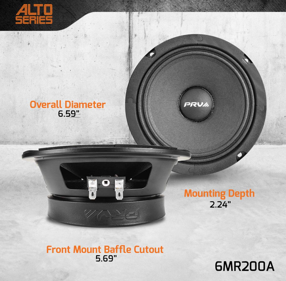 BOCINAS PRV 6" MR200A – Crespo Custom